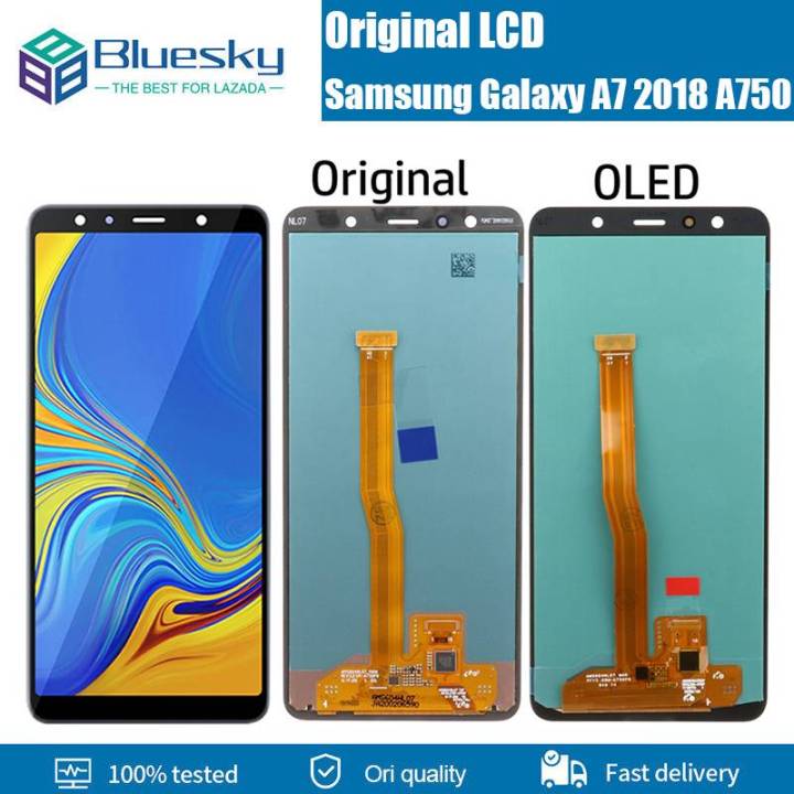 Bluesky 6.0'' Super AMOLED LCD For Samsung Galaxy A7 2018 A750 SM-A750F A750F Display With Touch ...