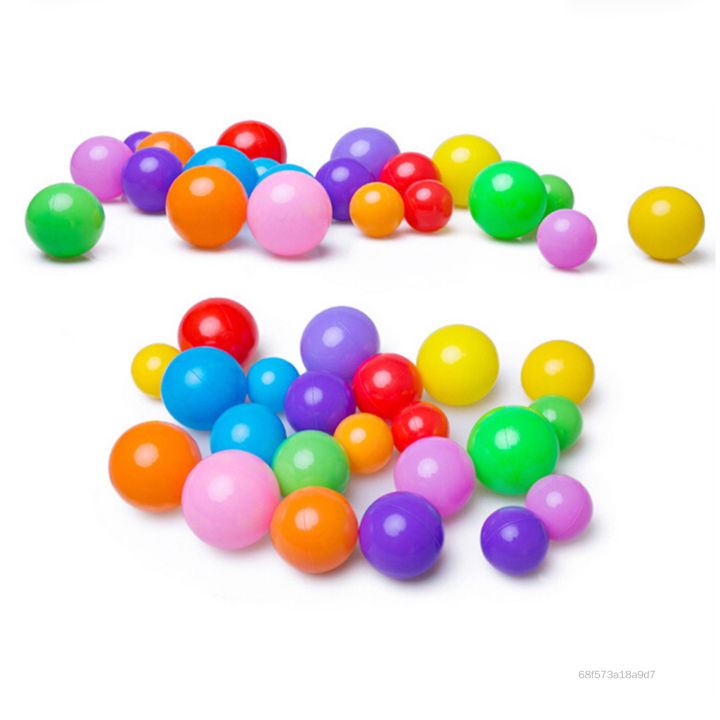 Colorful 100 Ball Pit Balls 5.5cm/7cm Mixed Colors Soft Plastic Stress ...