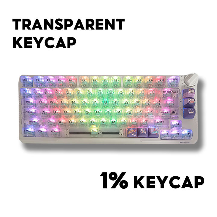 132 Keys General CBSA Highly Transparent Keycaps Support Plate No Bone ...