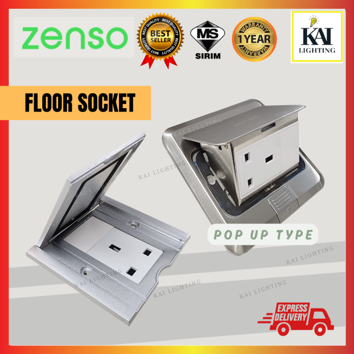 [SIRIM] Zenso 13A Floor Socket Pop Up Floor Socket with Flip Cover ...