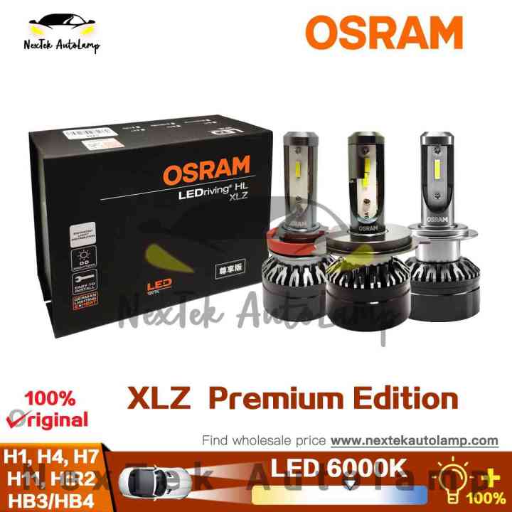 Osram XLZ Premium Edition H1 H4 H7 H8 H11 HB3 HB4 HIR2 6000K Car Headlight Quick Start 12V 25W ...