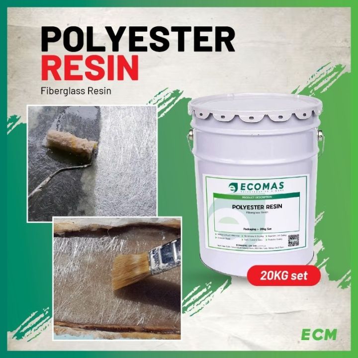 POLYESTER RESIN FIBERGLASS (20KG) FIBER RESIN / GAM FIBER / FRP REPAIR ...
