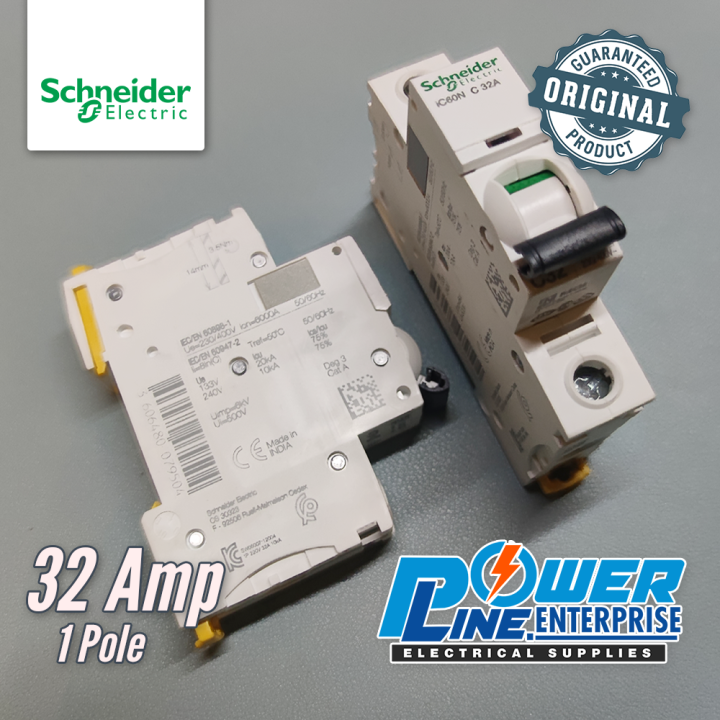 Schneider ic60n 2A - 63A 1P Miniature circuit breaker | Lazada PH