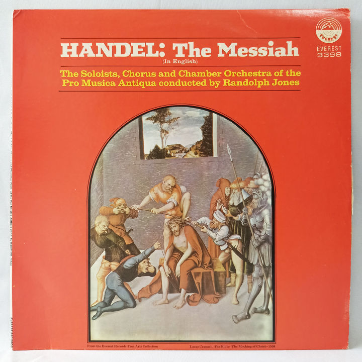 Handel, Randolph Jones - The Messiah (In English) - Vinyl Record Plaka ...