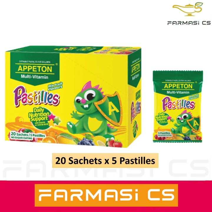 Appeton Multi-vitamin Pastille 20 sachets x 5 Pastilles EXP:10/2025 ...