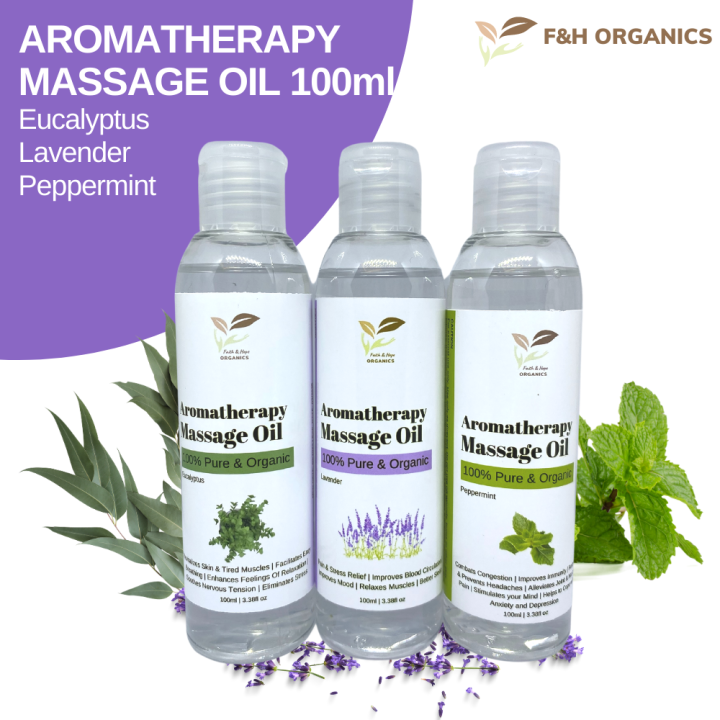 Fandh Massage Oil For Body In Lavender Peppermint And Eucalyptus Scent