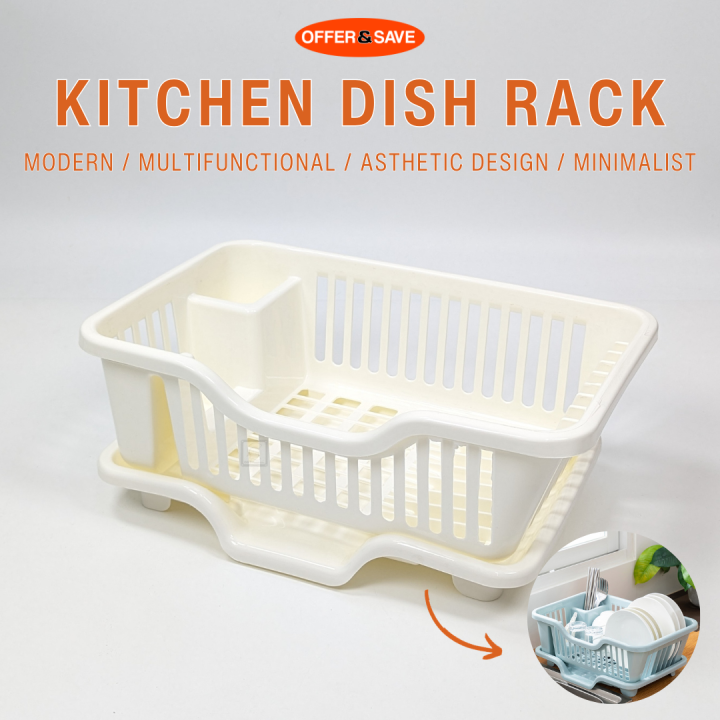 Premium Kitchen Dish Rack Modern & Minimalist Dish Rack With Tray ...