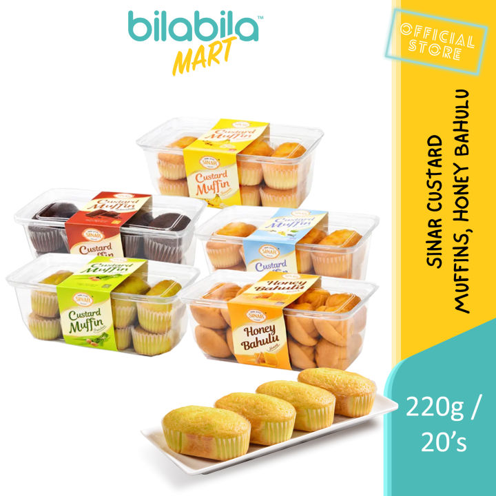 SINAR Custard Muffins, Honey Kuih Bahulu (Banana, Choco, Original ...