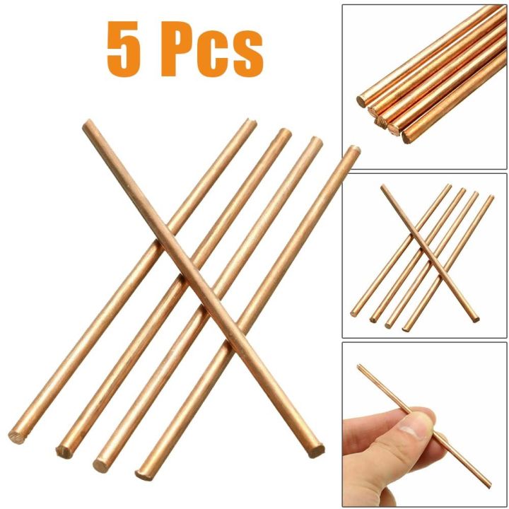 Industrial Copper Rod 4mm Diameter 5 Pcs 99.9% Copper Metal Rod ...