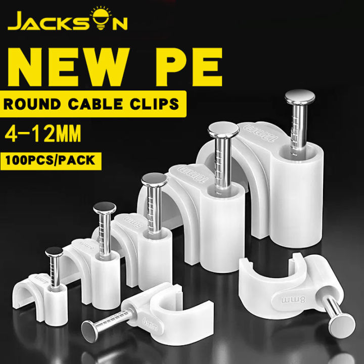 【10pack=1000pcs】 PE Cable Clips Cable Clamp Cable Clips Cable Ethernet ...