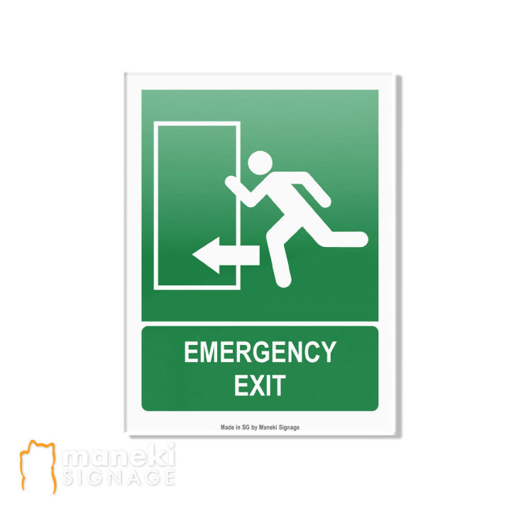 Aluminum Emergency Exit Left Arrow Sign | Lazada Singapore