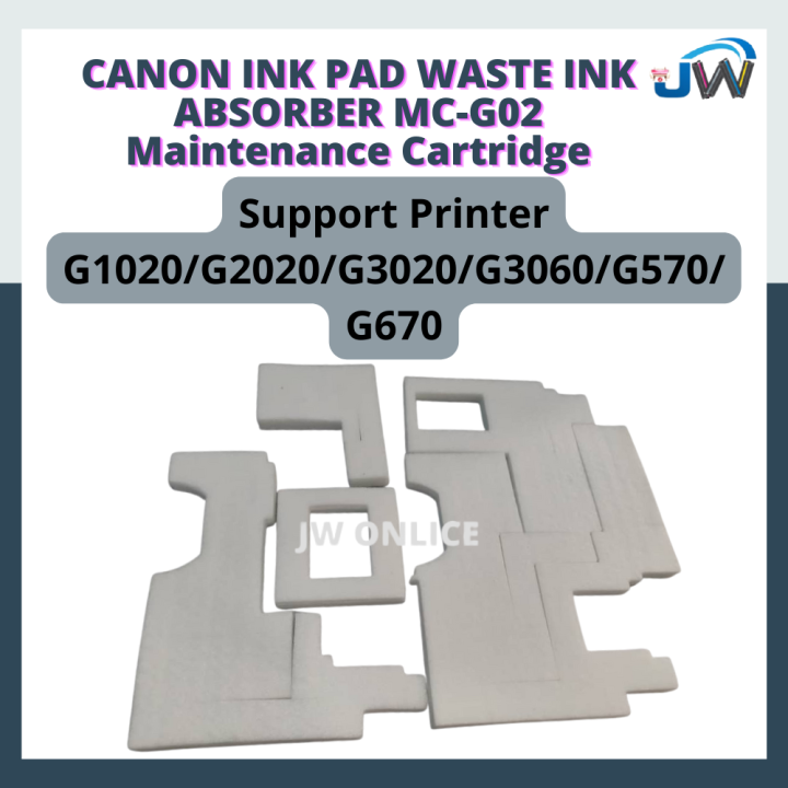 CANON WASTE INK PAD ABSORBER For G1000 G2000 G3000 G2010 G3010 G4010 / MC-G02 G2020 G3020 60 ...