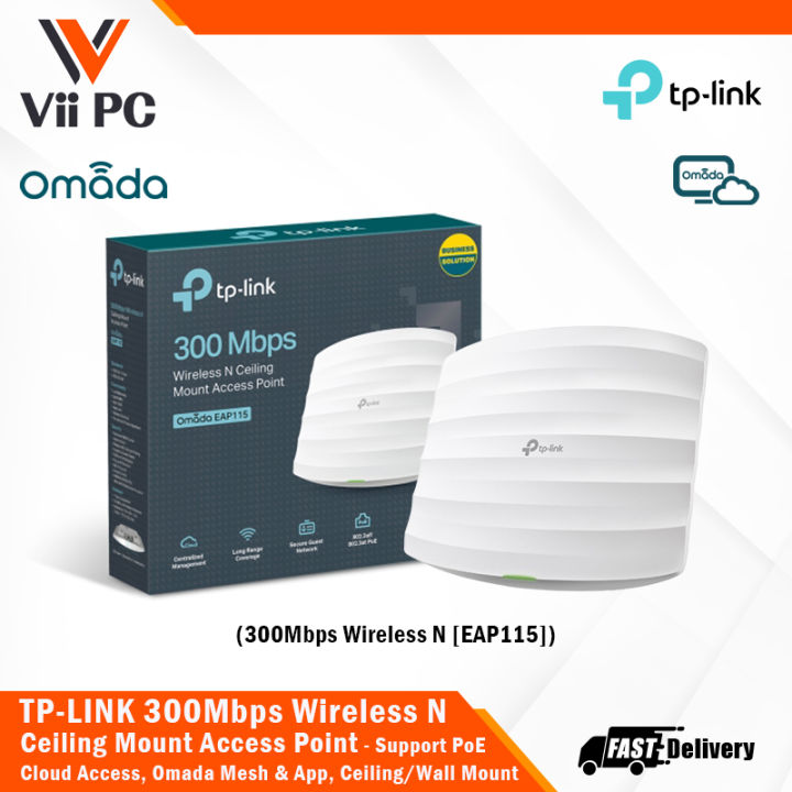 Tp Link Eap115 300mbps Wireless N Ceiling Mount Access Point Cloud