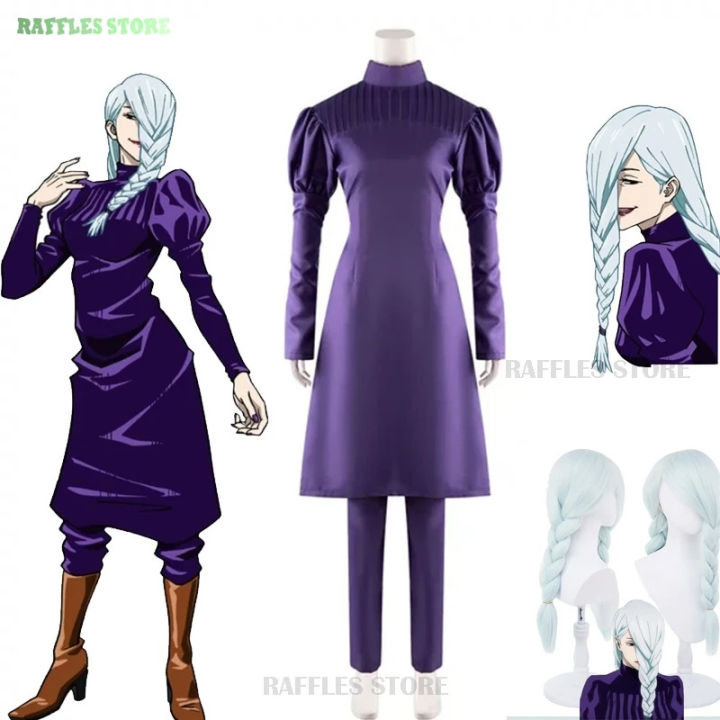 Mei Mei cosplay costume purple dress Anime Comic JJK Lady black ...
