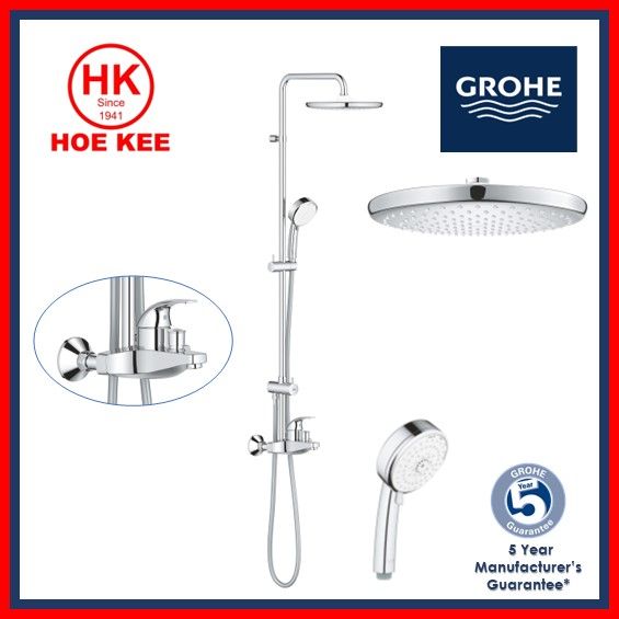 GROHE 26674000 New Tempesta Cosmo 250 Shower System Single Lever Bath ...