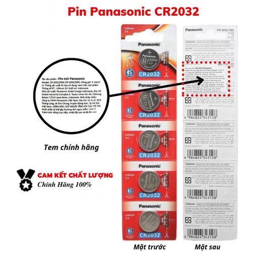 {Panasonic VN nhập khẩu} Pin Panasonic CR2032 Panasonic lithium 3V (Pin ...