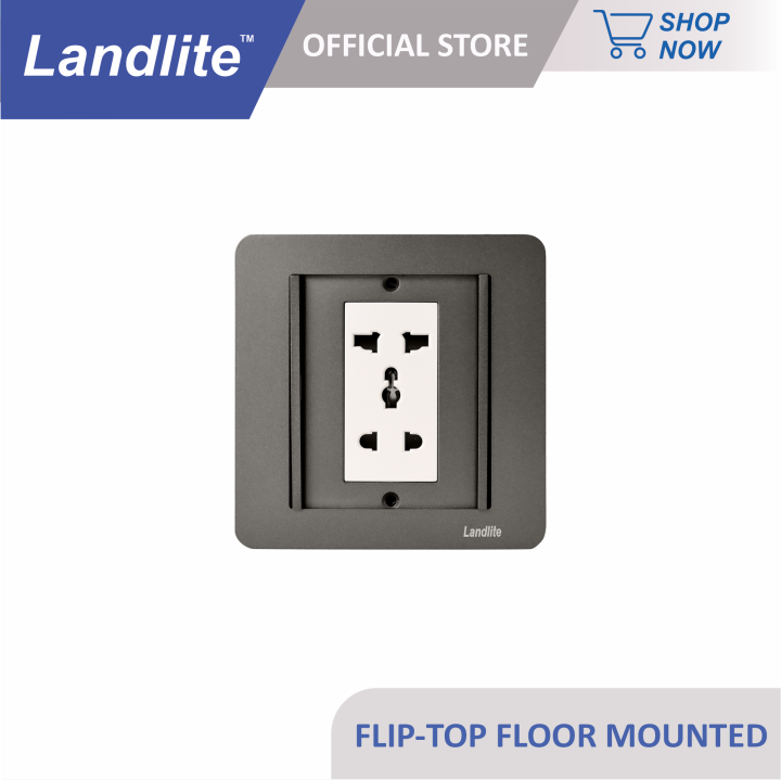 Landlite Flip-Top Floor Outlet (LWD-FOA1-2GOU.OR-GRY) | Lazada PH