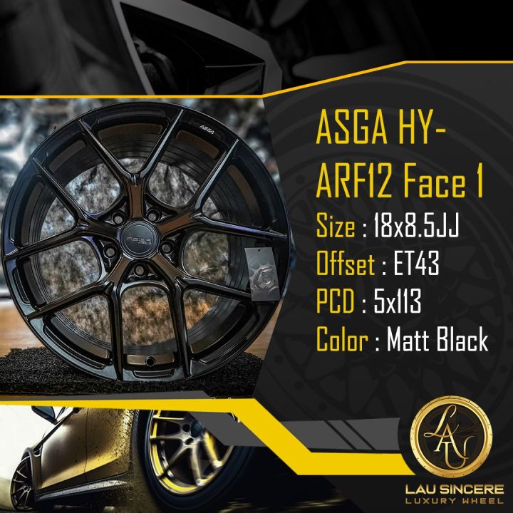 ASGA HY-ARF12 Face 1 18x8.5JJ 5x113 Matt Black | Lazada