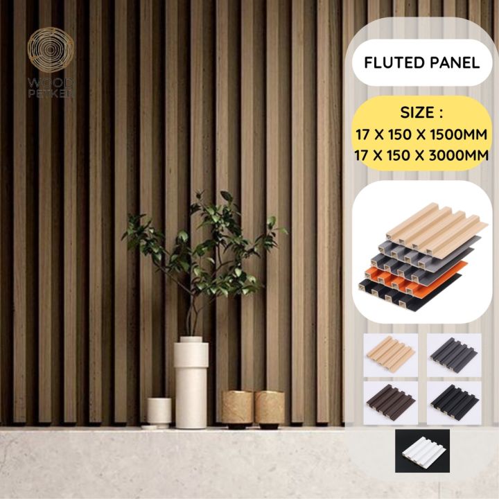 Hot sale 【Ready Stock】WPC Fluted wall panel slat wall kayu wainscoting ...