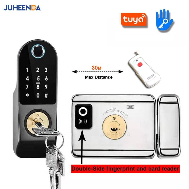 Tuya App Smart Lock Double Side Fingerprint Lock Waterproof Security ...