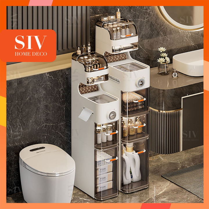 SIV 5/6/7 Layers Toilet Side Cabinet Multi-Functional Waterproof ...