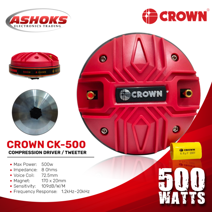 Crown CK 500 Compression Driver Unit / Professional Tweeter 500watts ...