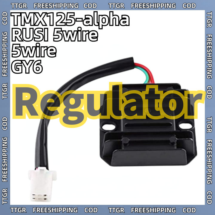 COD TTGR Regulator 5 Wire Full Wave GY6/ TMX125 Alpha/ RUSI 5 Wire ...