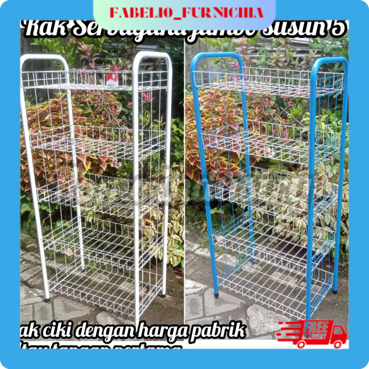 Rak Chiki Serbaguna 138cm/Rak Toko susun 5/ Rak ciki jumbo/Rak dagang ...