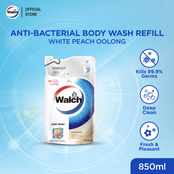 WALCH Anti-bacterial Body Wash White Peach Oolong Refill 850ml | Lazada