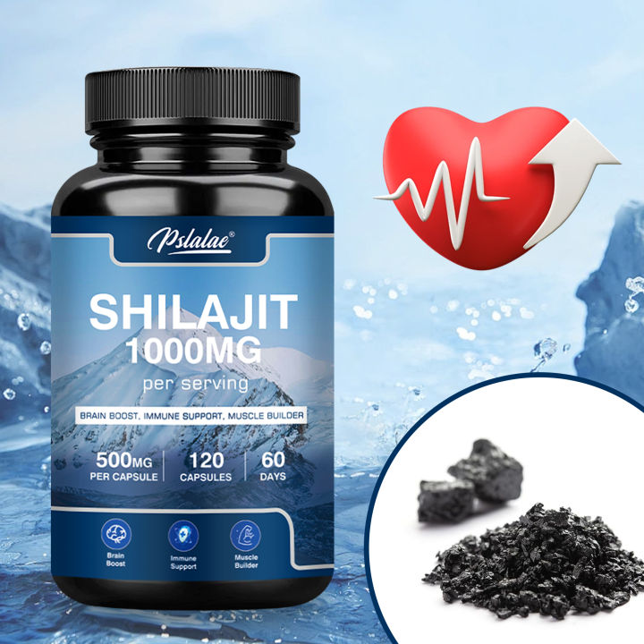 Pslalae SHILAJIT 1000MG, Mga pandagdag sa pagpapalakas ng utak upang alisin ang fog ng utak ...