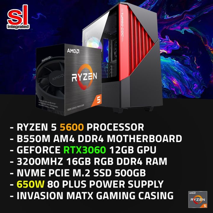AMD Ryzen Gaming PC build with Ryzen 5 5600 and GeForce RTX3060 PC ...