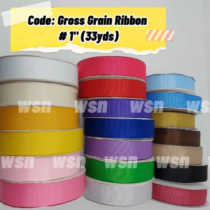 Grosgrain Ribbon 1 inch (33 yards per roll) AT052 - 0100 Gross Grain ...