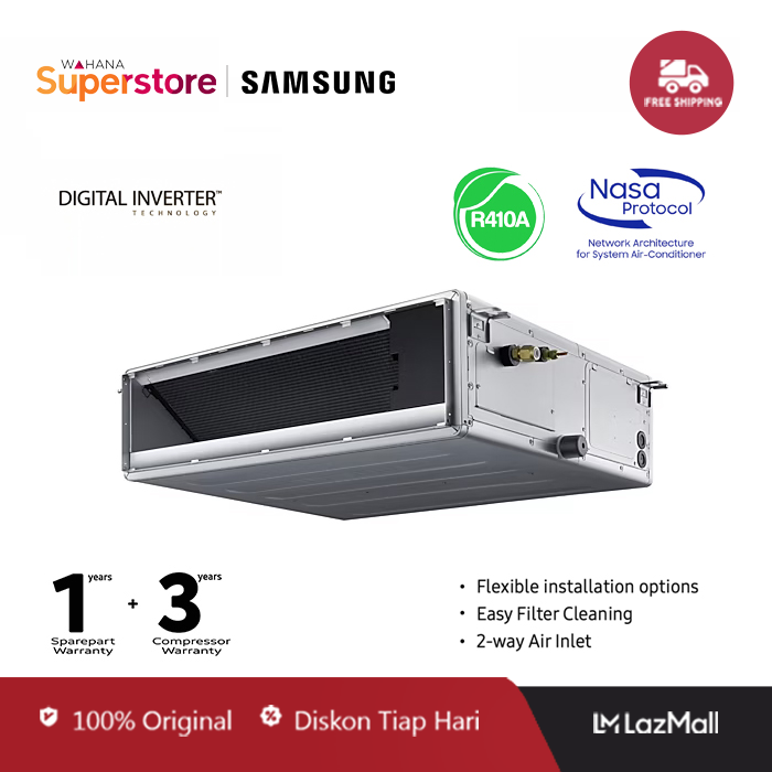 Samsung CAC Ceiling Duct Inverter R410A 3 PK - AC071TNMDKC/EA | Lazada ...
