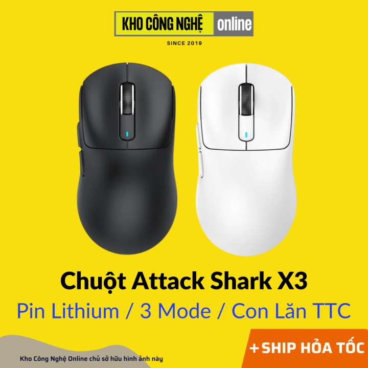 Chuột Không Dây Gaming Attack Shark X3 / Attack Shark X6 Chip PAW3395 ...