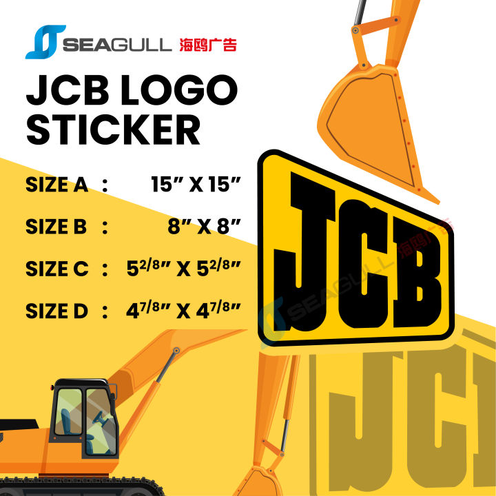JCB Backhoe Sticker Crane Sticker Lorry Sticker (Pelekat) 214e 214 3CX ...