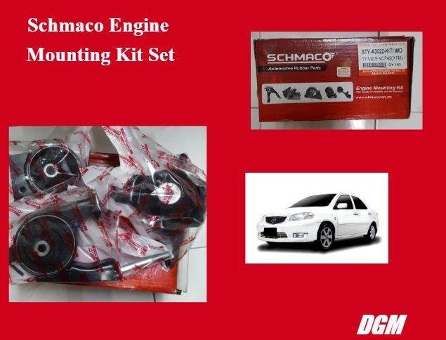 Schmaco Engine Mounting Kit Set TOYOTA VIOS NCP42 2003-2007Y | Lazada