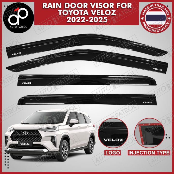 TOYOTA VELOZ 2022-2025 Window Door Visor Black / Rain / Sun Doorvisor ...