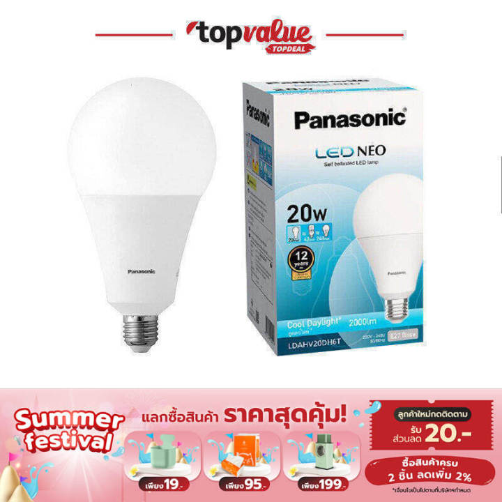 Panasonic LED NEO Bulb หลอดไฟแอลอีดี รุ่น NEO ขั้ว E27 แสงขาวและแสงวอร ...