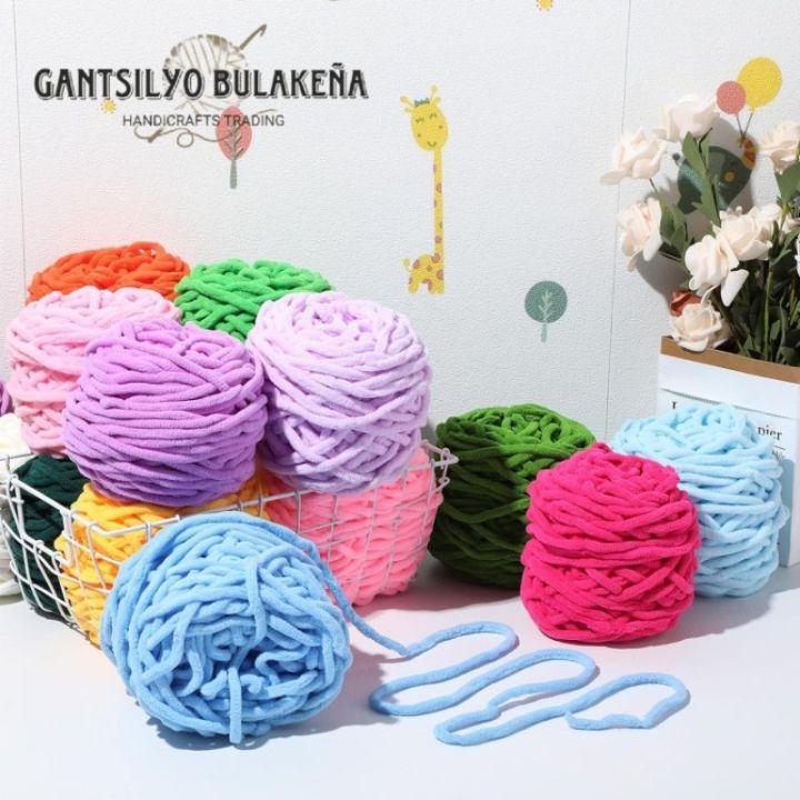 CHUNKY CHENILLE SOFT Fancy Blanket Yarn Towel Yarn Ball DIY Scarf Hand ...