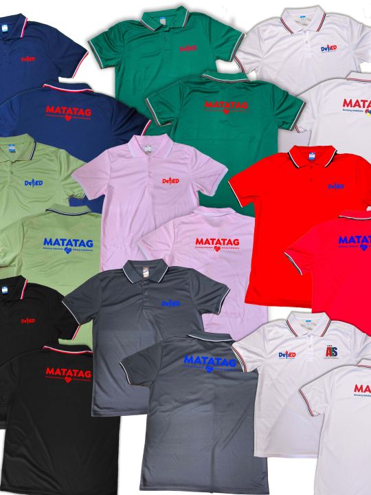 New unisex Drifit Polo Shirts with MATATAG & DepEd Logo in Assorted ...