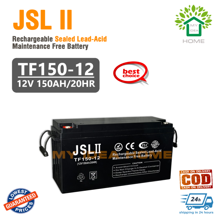 JSL II Brand 12V 150AH For UPS and Solar Rechargeable Sealed Lead-Acid ...