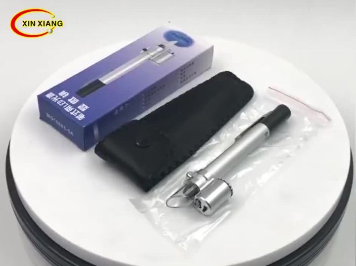 LED Lamp 50 Double Pen Microscope Jewelry Antique Identification Paper ...