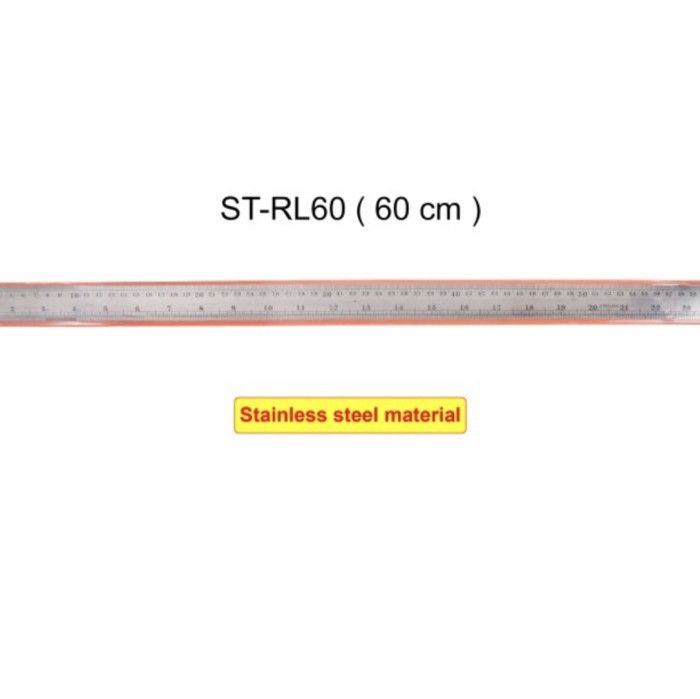 COD Penggaris Besi Stainless Steel Ruler 60 CM Joyko Trendi | Lazada ...