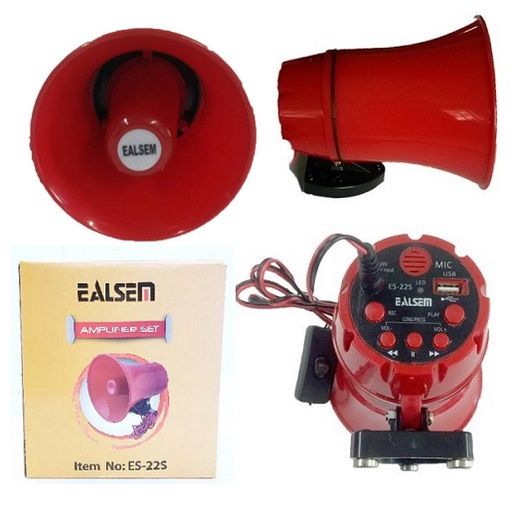 Speaker Megaphone Horn Ealsem ES 22S Toa Corong Pengeras Suara 6-24V ES ...