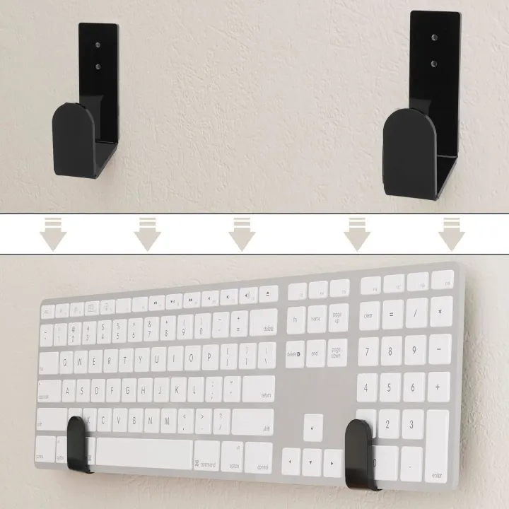 Wall Mounted Keyboard Holder Tilt Bottom Keyboard Hook Holder Stable ...