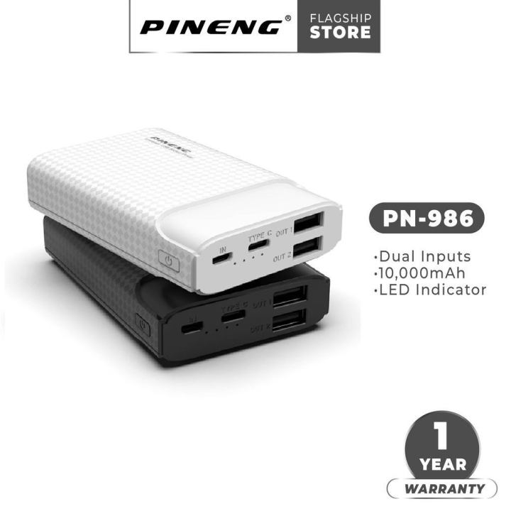 Pineng PN-986 10000mAh Powerbank 2 Inputs Dual USB Output PD Li-ion ...