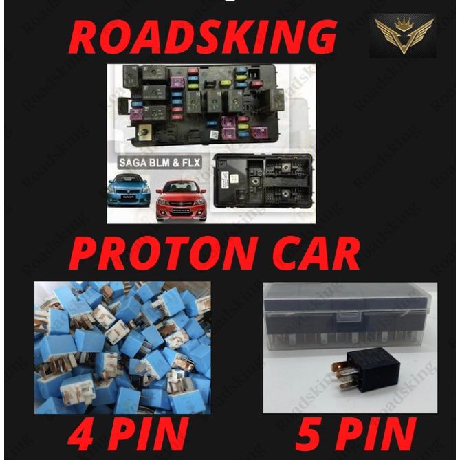 RELAY HEND LAMP AIR CONDITION FAN MICRO OEM PROTON WIRA WAJA EXORA ...