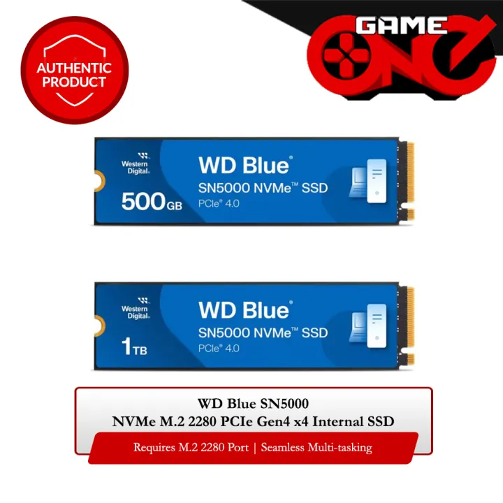 WD Blue SN5000 NVMe M.2 2280 PCIe Gen4 x4 Internal SSD | Lazada PH