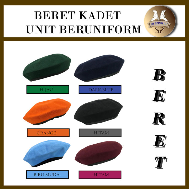 BERET PERSATUAN KADET SEKOLAH TOPI PERSATUAN SEKOLAH PBSM, KRS, TKRS ...
