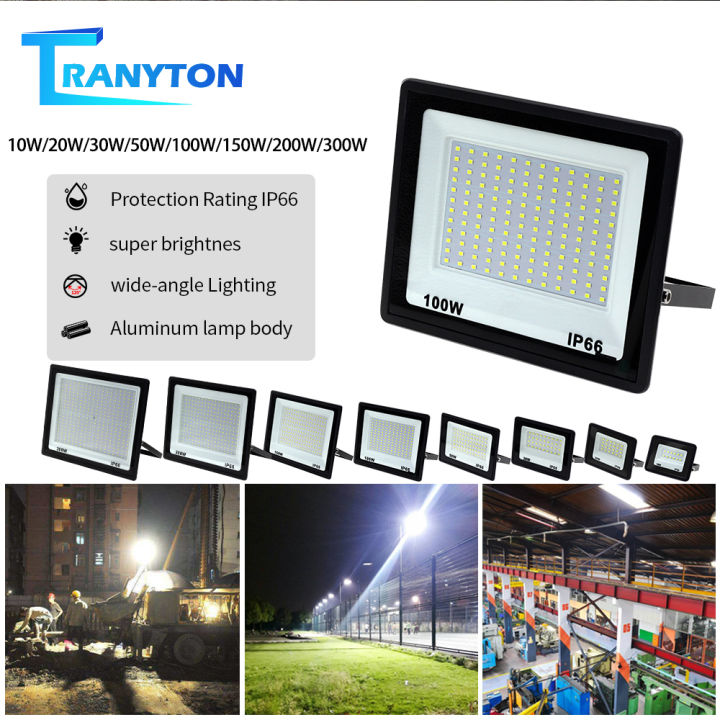Upgraded LED Flood Light Spotlight 50W/100W/150W/200W300W Daylight IP66 ...